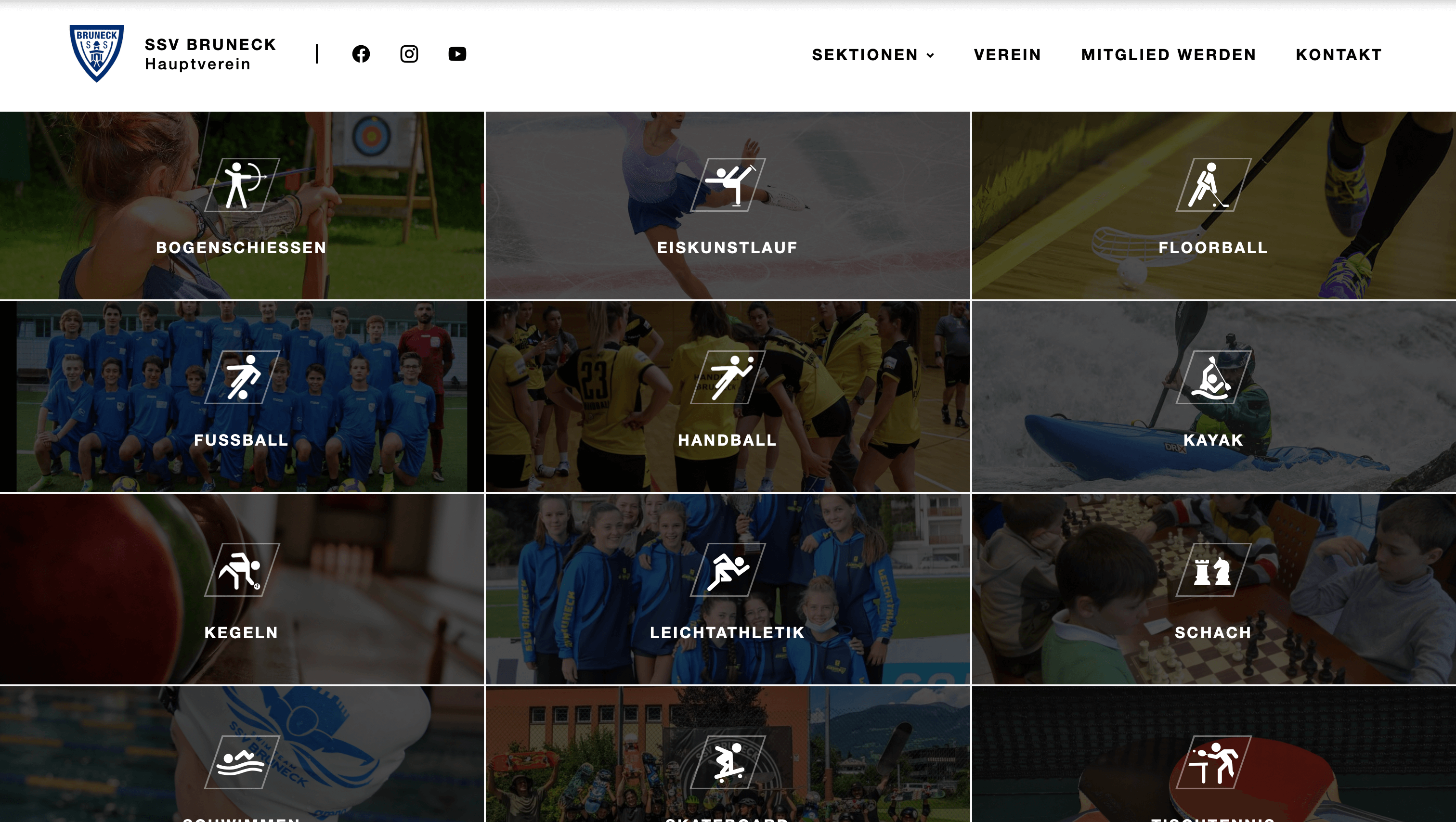 Neue Website des SSV Bruneck | SSV Bruneck Hauptverein